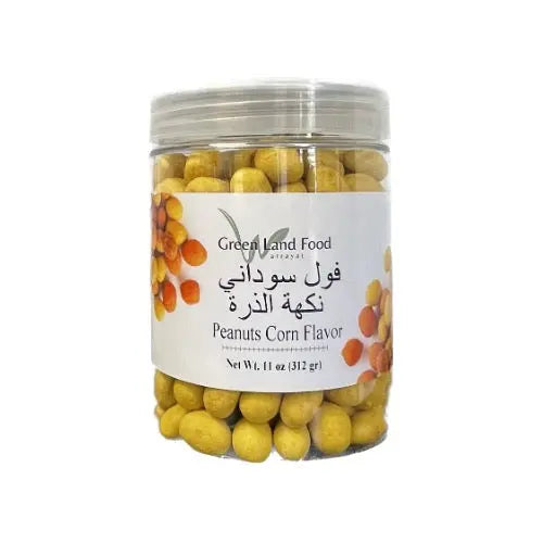 Crunchy Snacks Time | Corn-Flavored Peanuts - 11 oz | Green Land Food