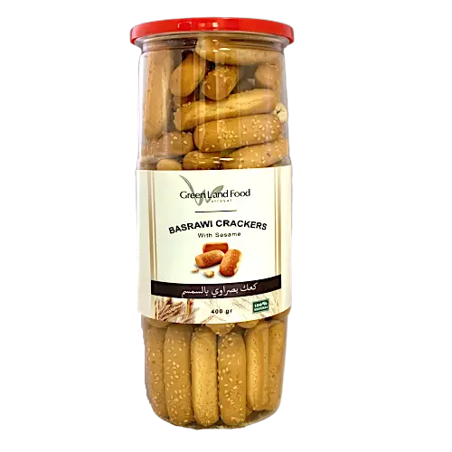Basrawi Crackers with Sesame - Green Land Food, LLC